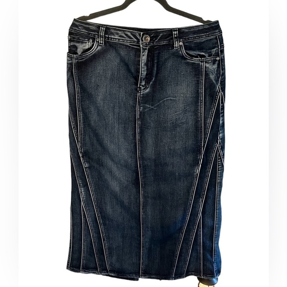 Baccini | Skirts | Baccini Womens Long Denim Skirt | Poshmark